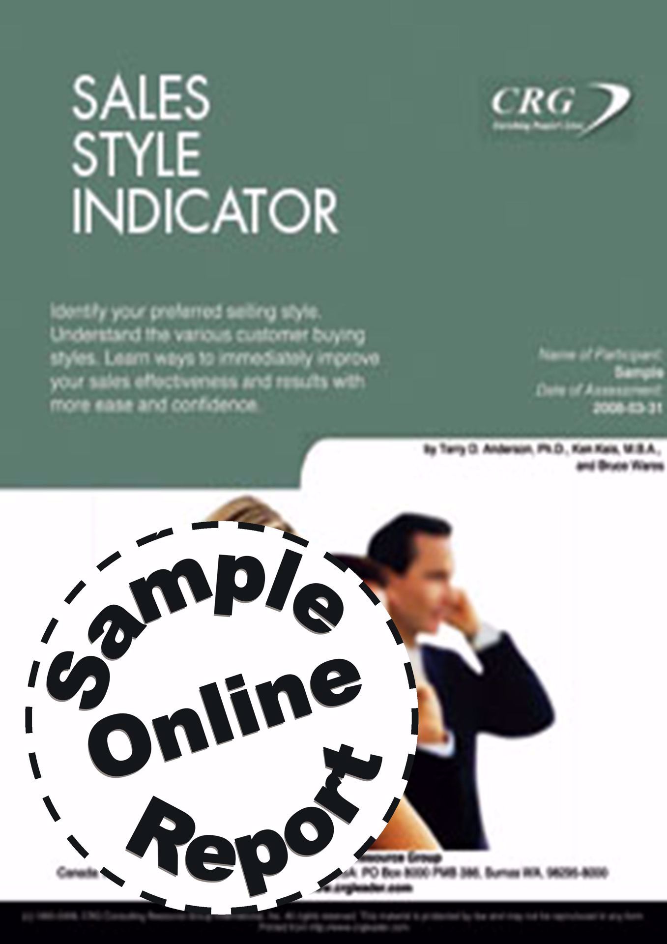 Sales Style Indicator - Online Sample Report| Management Learning Resource