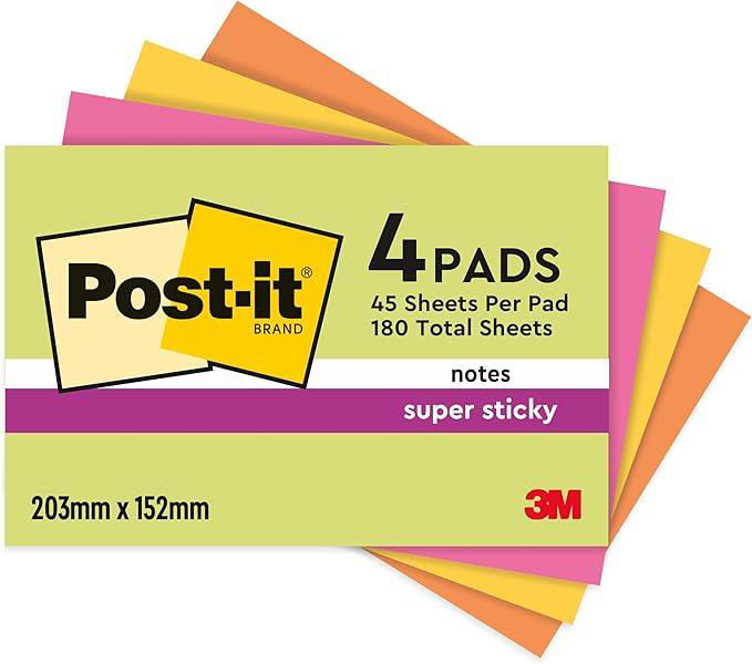 Post-it Super Sticky Notes Extra Large| Management Learning Resource