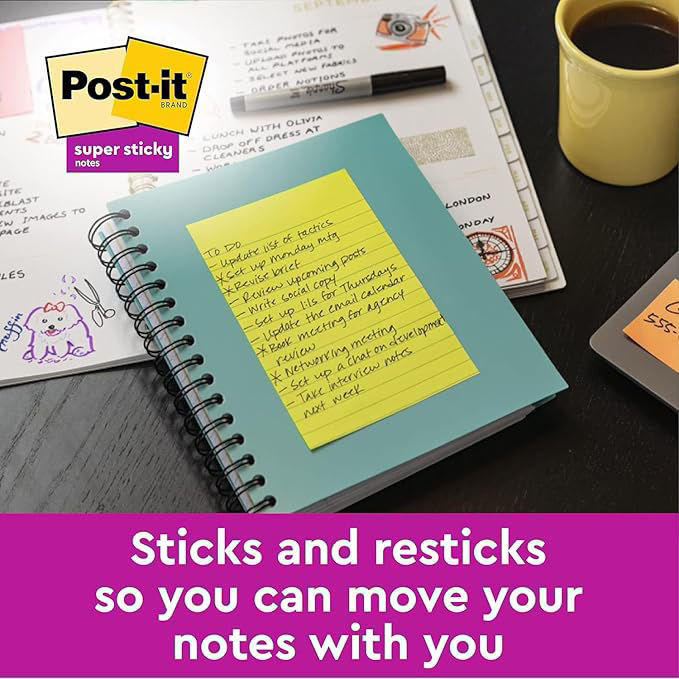 Post-it Super Sticky Notes Extra Large| Management Learning Resource
